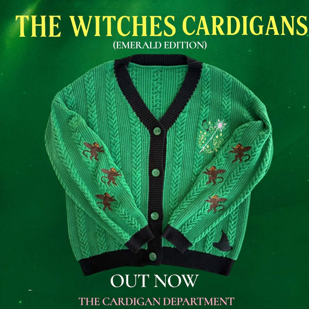 LIMITED EDITON: THE WITCHES CARDIGAN: Emerald Edition 💚 – The Cardigan ...